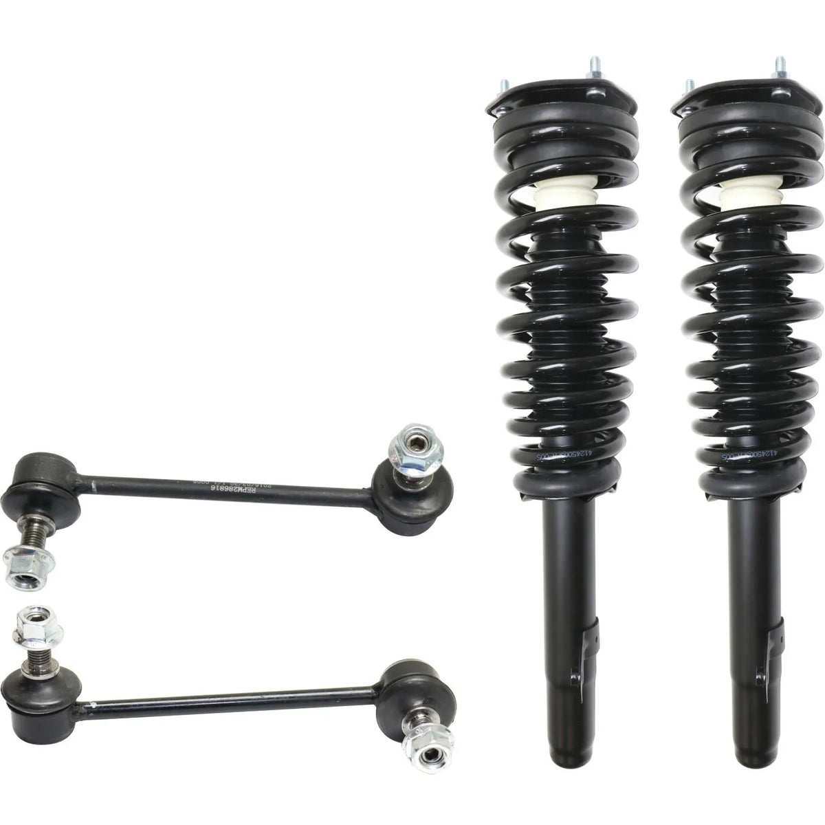 4 Piece Front Suspension Kit Complete Strut & Spring Assemblies Sway B ...