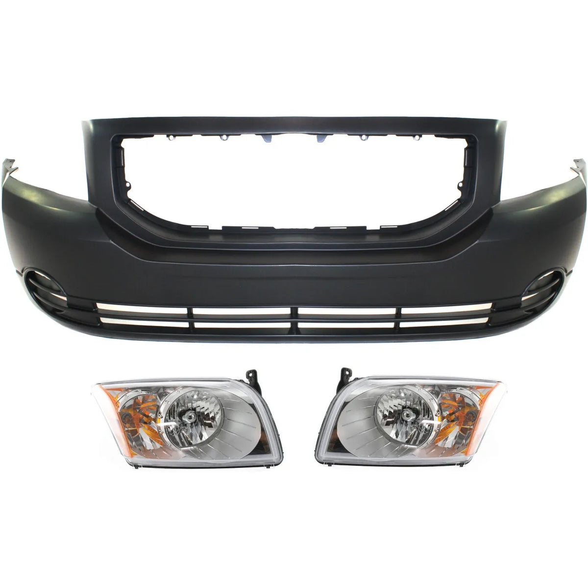 Bumper Cover Headlight Kit For 2007-2012 Dodge Caliber Front – Dynamic ...