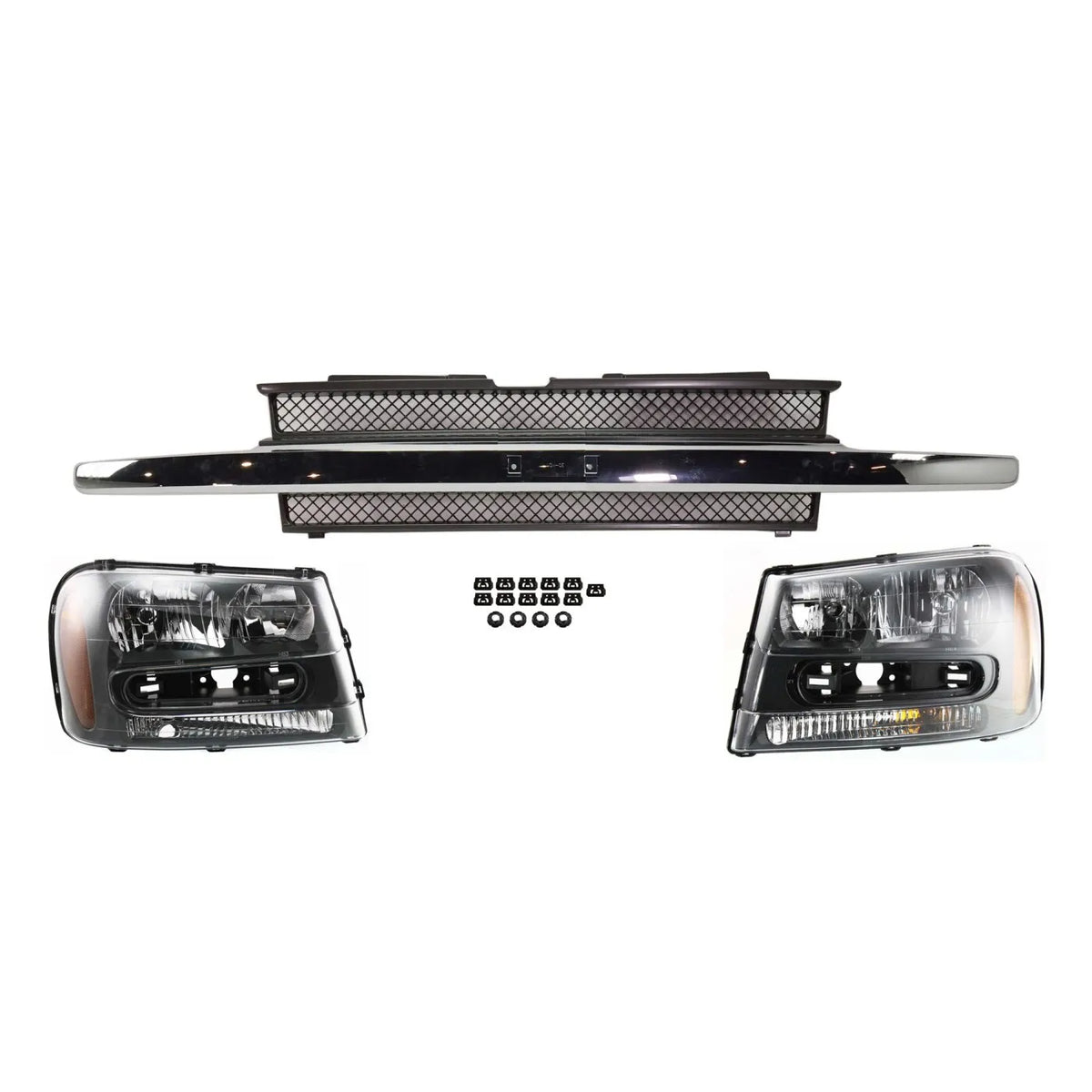 Grille Assembly Kit For 2002-2005 Chevrolet Trailblazer 3Pc – Dynamic ...
